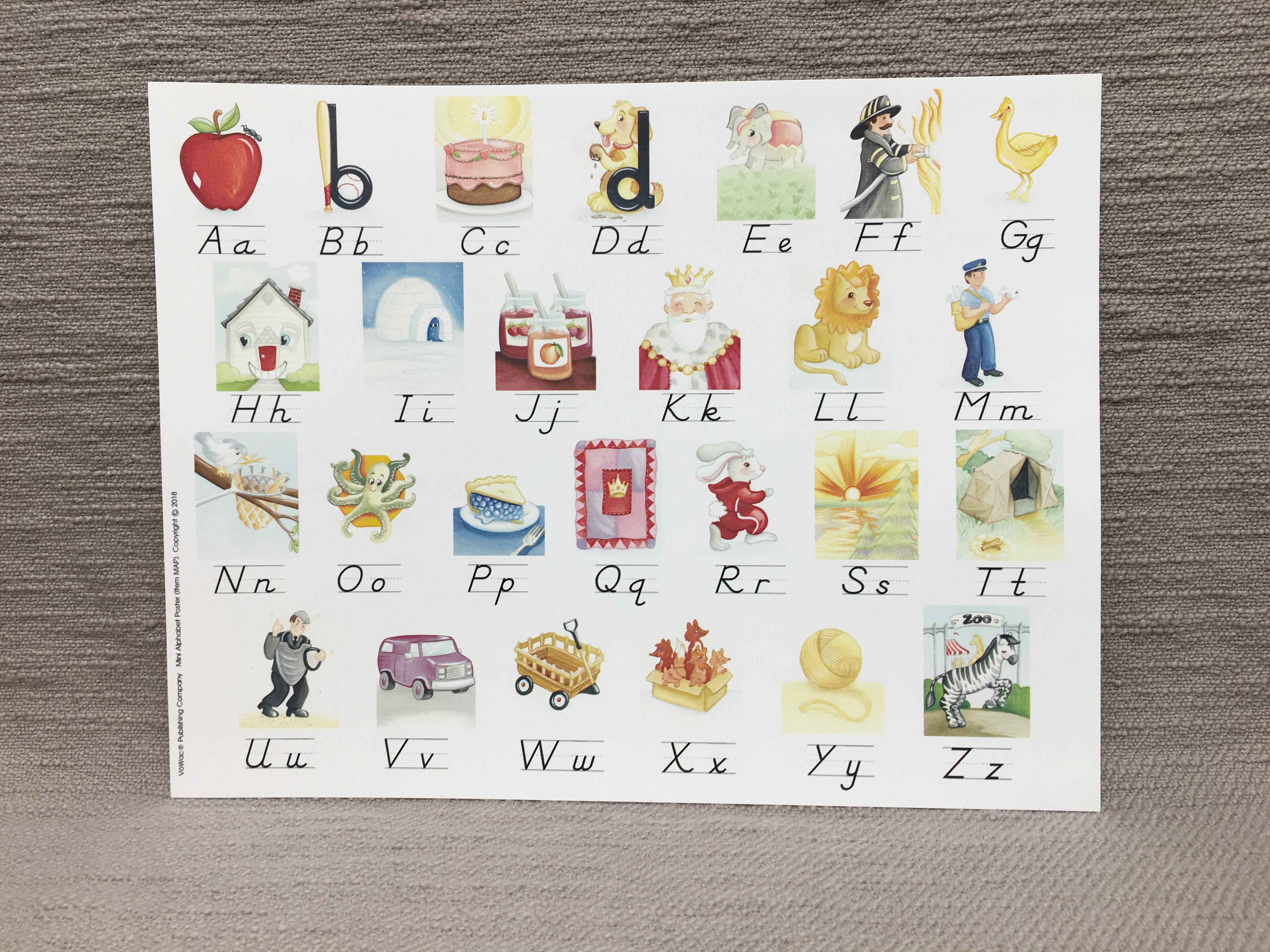 Mini Alphabet Poster (MAP-Z or MAP-D) (Multiples of 3's ONLY)– VoWac ...
